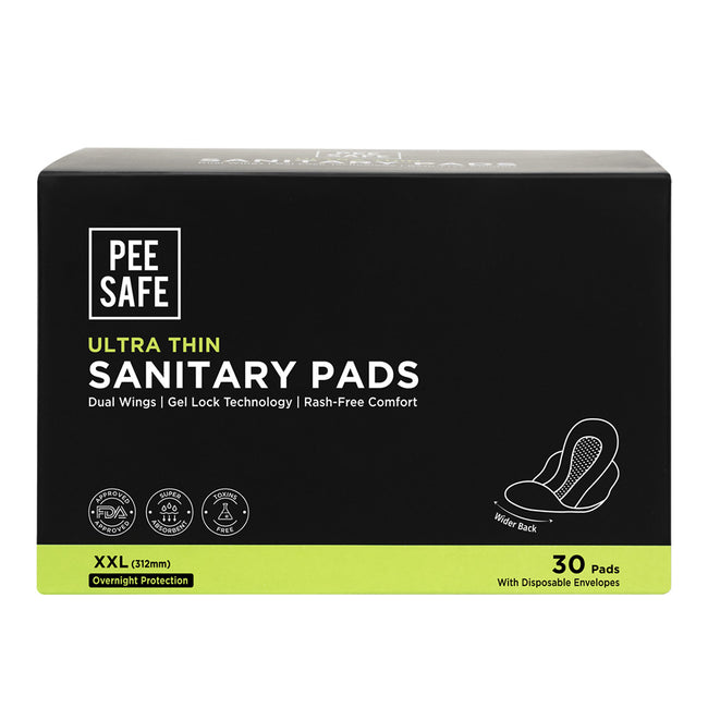 Ultra Thin Sanitary Pads - XXL (Pack Of 30) | Pee Safe