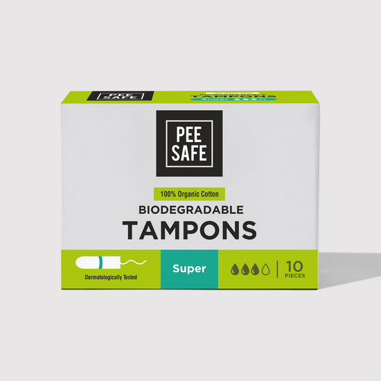 Biodegradable Tampons- Super (10 Tampons) | Pee Safe