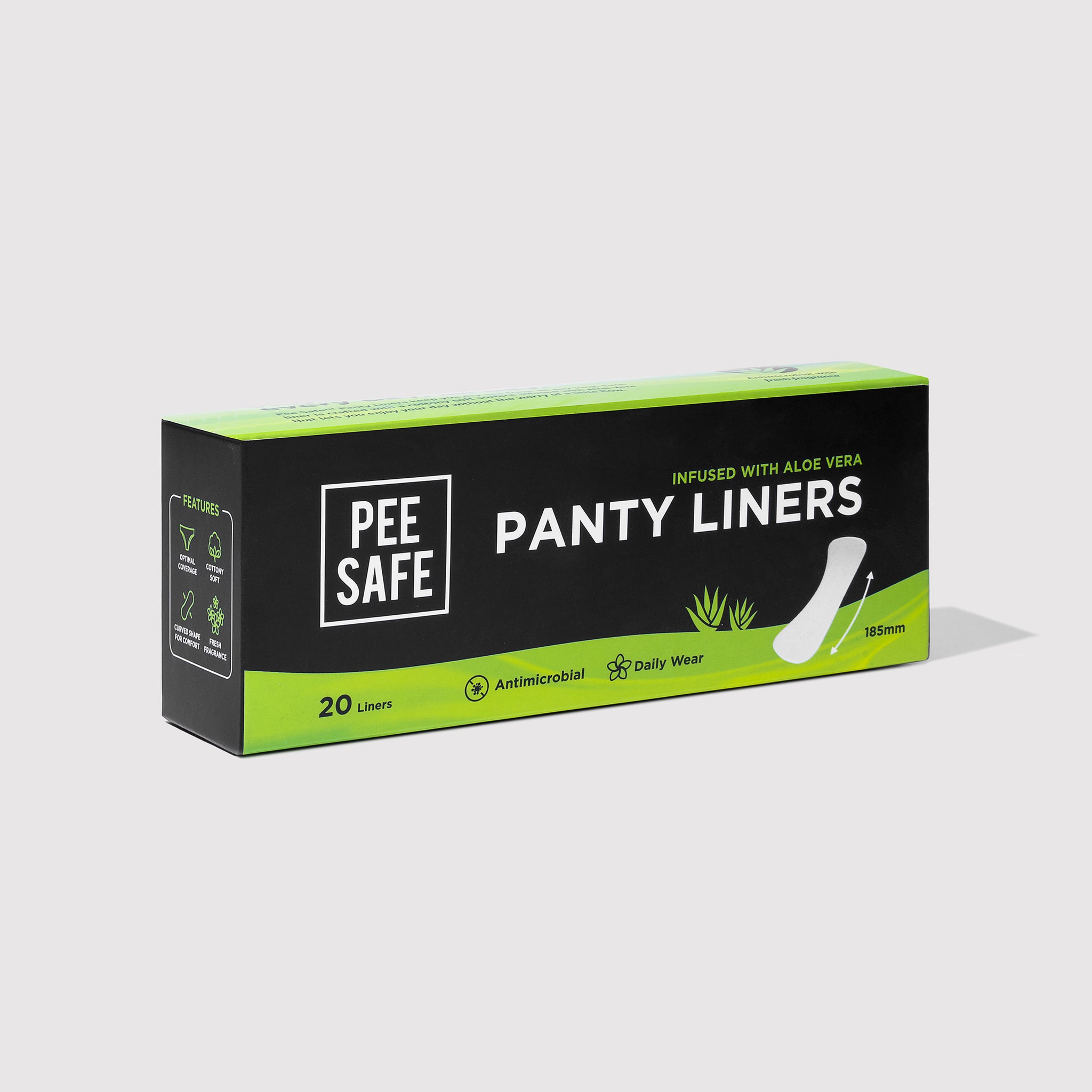 Aloe Vera Panty Liners (Pack of 2, 40 Liners) | Pee Safe