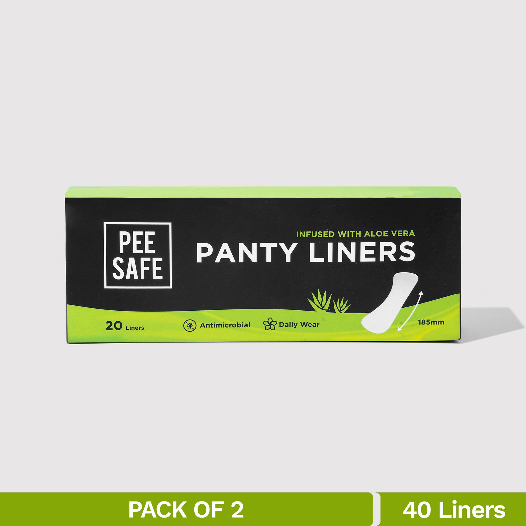 Aloe Vera Panty Liners (Pack of 2, 40 Liners)