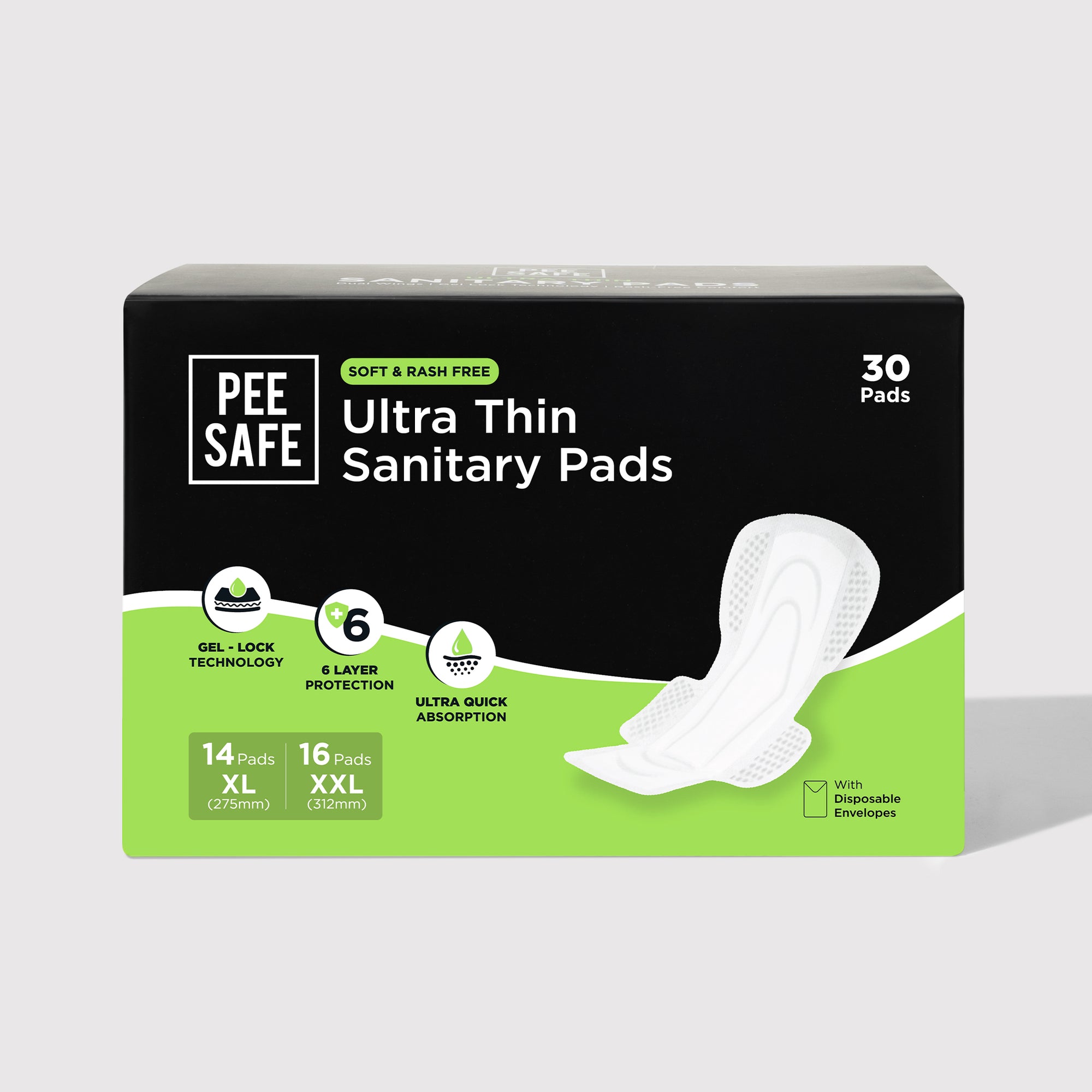 Ultra Thin Sanitary Pad (14 XL & 16 XXL) - Pack of 30