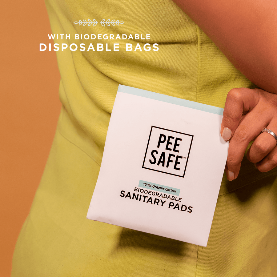 Biodegradable Sanitary Pads - Overnight (Pack of 10) | Pee Safe